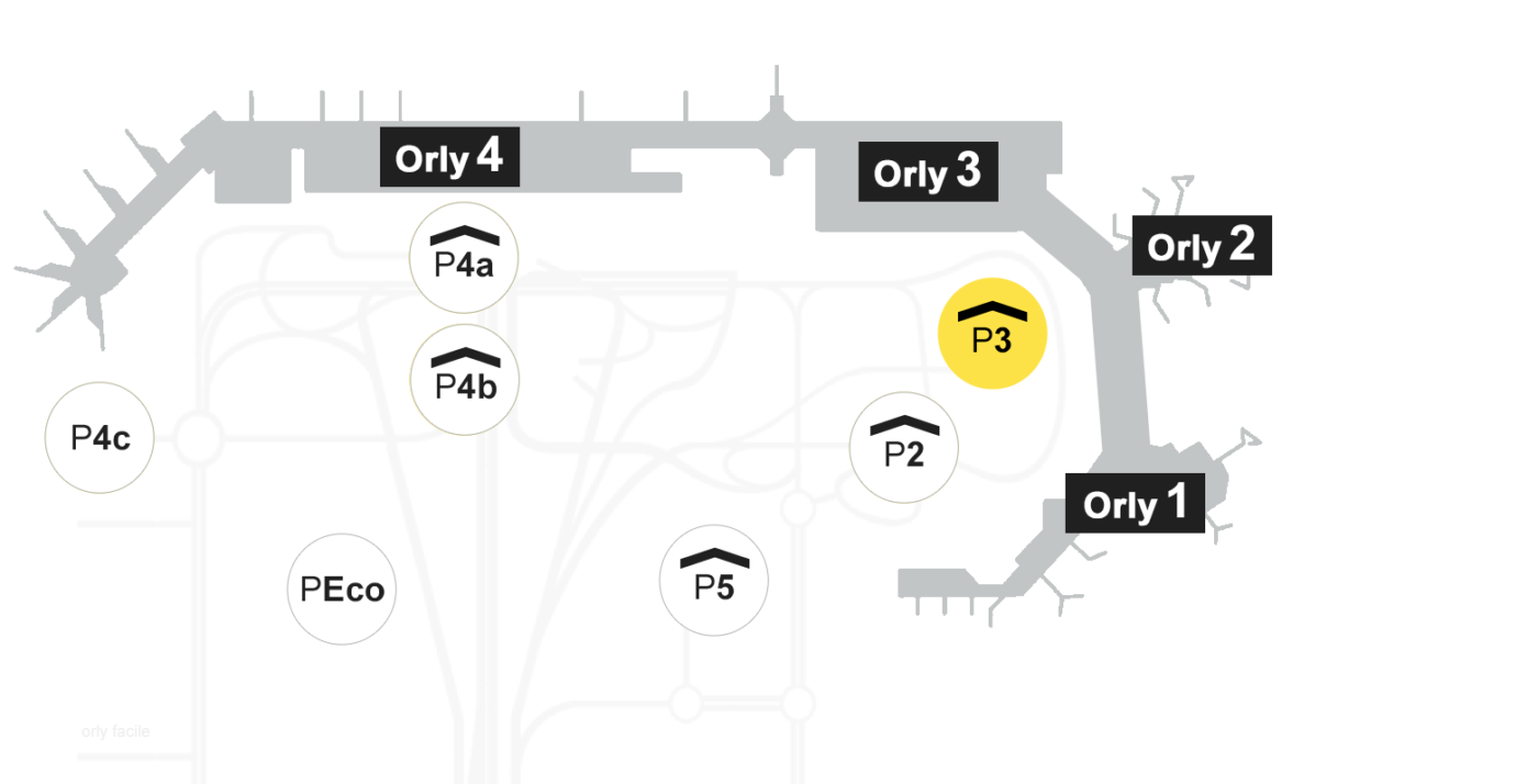 Parking Orly 3 & Orly 2 (P3) - AEROPORT ORLY (Paris Orly)