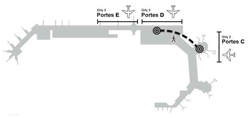 Correspondance Orly 2 à Orly 3 - AEROPORT ORLY (Paris Orly)